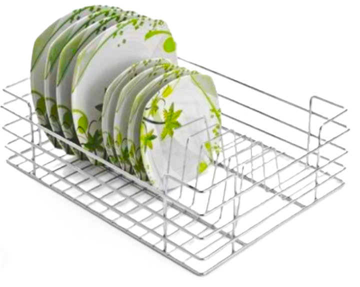 Stainless Steel Plate Basket For Modular Kitchen Size 15x20x6 | Daraz ...