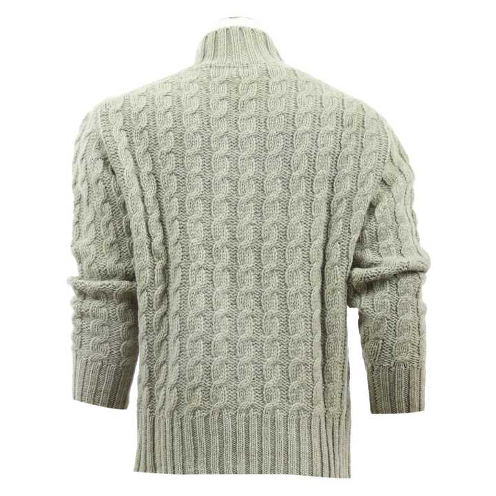 Grey Woolen High Neck Sweater for Men – Full Sleeve Knitted Design ...