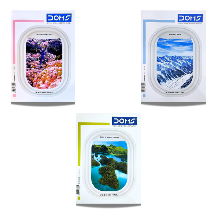 Doms Wonders Of Nature Exercise Notebook | A4 | 200 Pages | Single Line ...