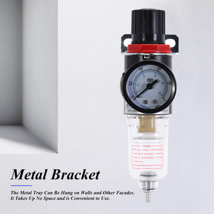 Air Filter Pressure Regulator 1/4 Inch AFR2000 Water Separator Air Tool ...