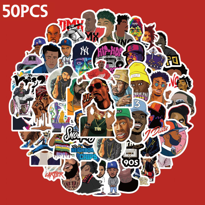 Artsy Home 25/50 Pcs Hip Hop Music Rapper Stickers for Laptops ...