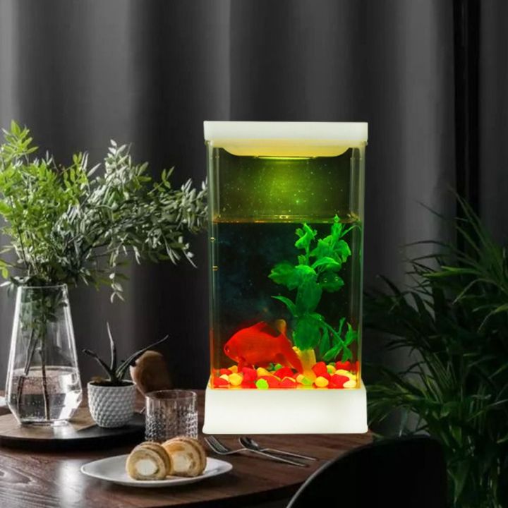Betta Aquatic Transparent Desktop Betta Fish Plastic Adjustable Mini ...