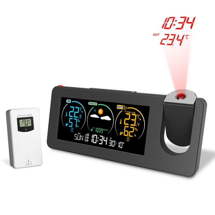 USB Plug Electronic Projection Clock Electronic Weather Station ...