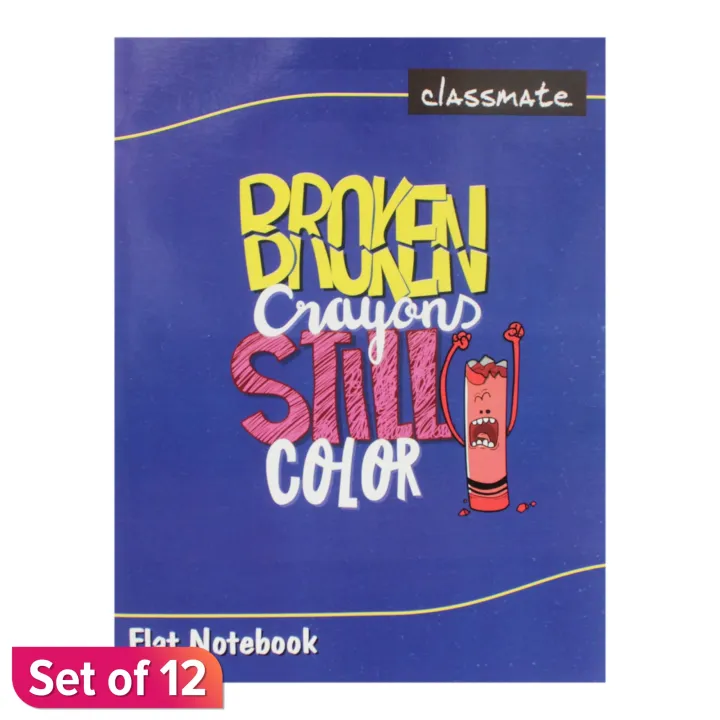 Classmate Notebook - Broken Crayon Still Color Printed (XL Size) Set Of ...