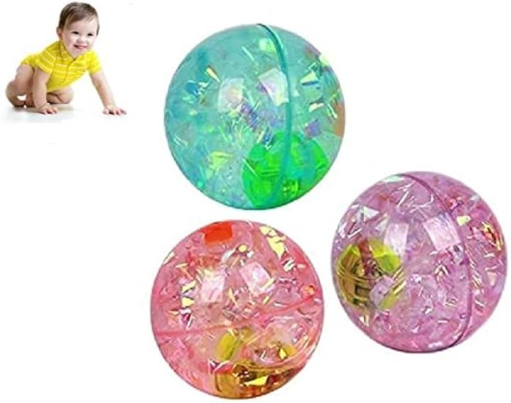 Led Flashing Luminous Ball Rubber Bouncing Ball Anti-Stress Light LED ...