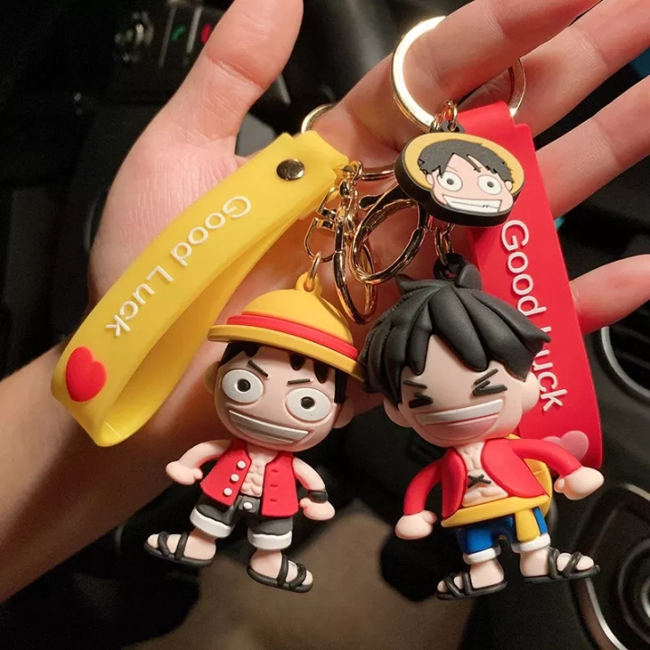 Anx Cute Anime Luffy One Piece Keyring /Keychains/Cute/Anime ...