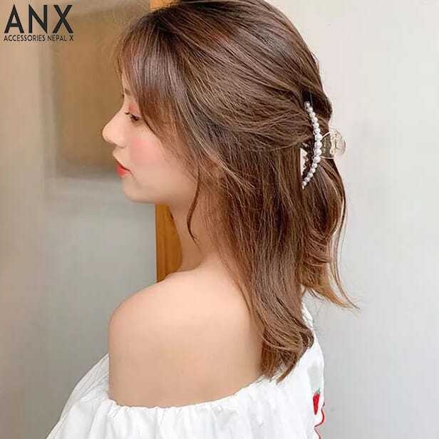 ANX Pearl Stone Studded Viral Hair Claw Clip For Women | Daraz.com.np