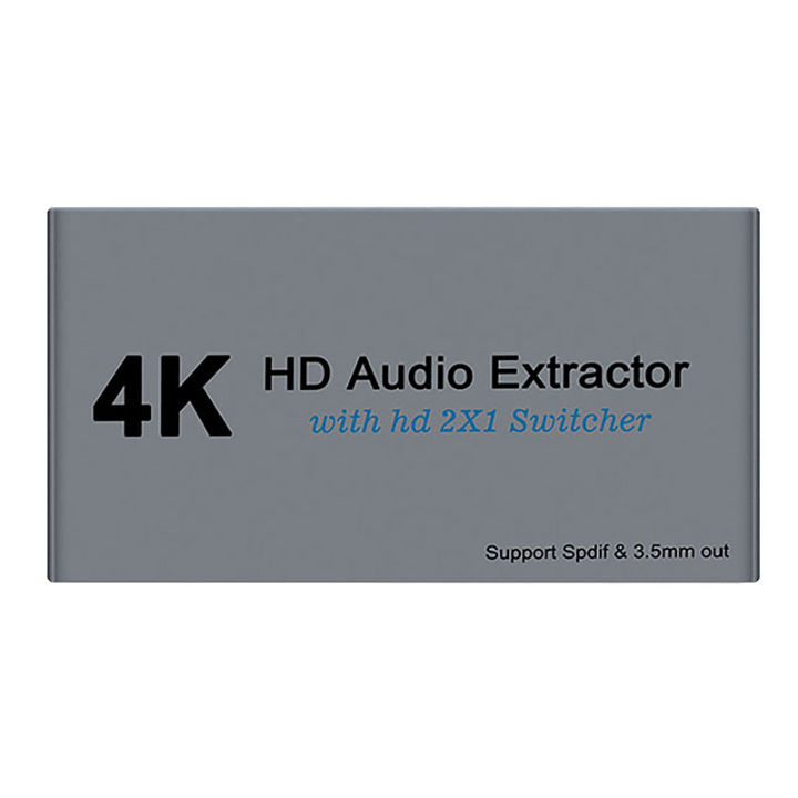 HDMI Switcher 4K HD Audio Extractor 2X1 Audio Splitter Support HDR 4K ...