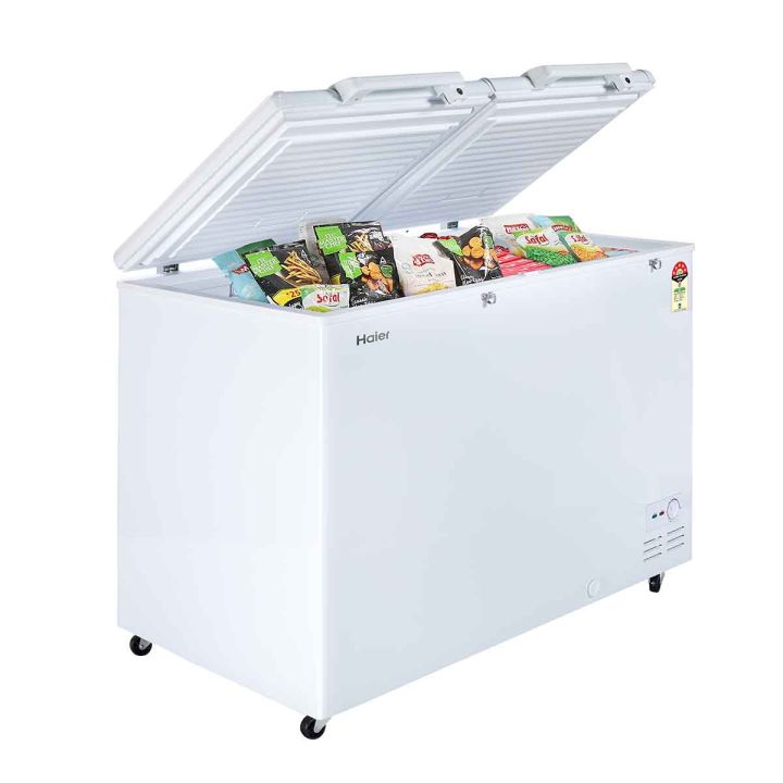 Haier 5-Star 400 Liters Hard Top Convertible Double Door Chest Freezer ...