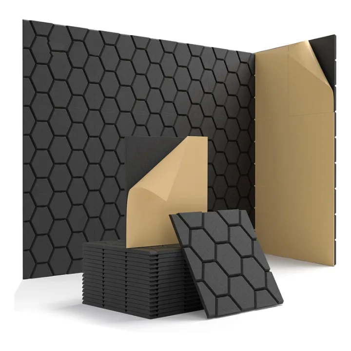 15 Pack Acoustic Foam Panels 12X12X0.4Inch Self-Adhesive Sound ...