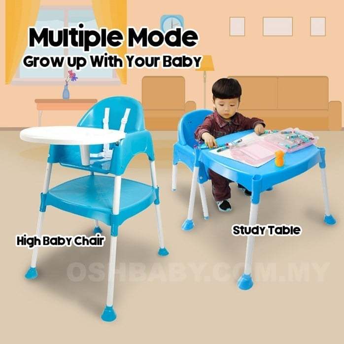 3 in 1 Convertible High Chair with 5 Point Safety Belts, for 6 to 36 ...