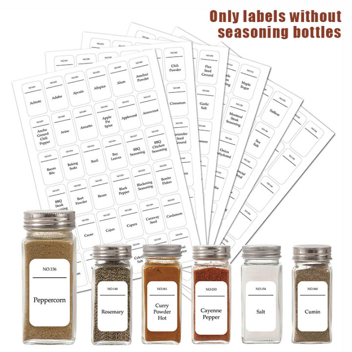 Kitchen 157 Pantrye Labels For Food Containers - Preprinted Black ...