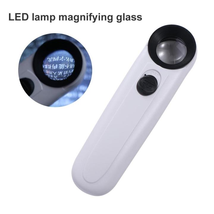 Portable LED Light Handheld Magnifier HD Lens Magnifying Glass Loupe ...