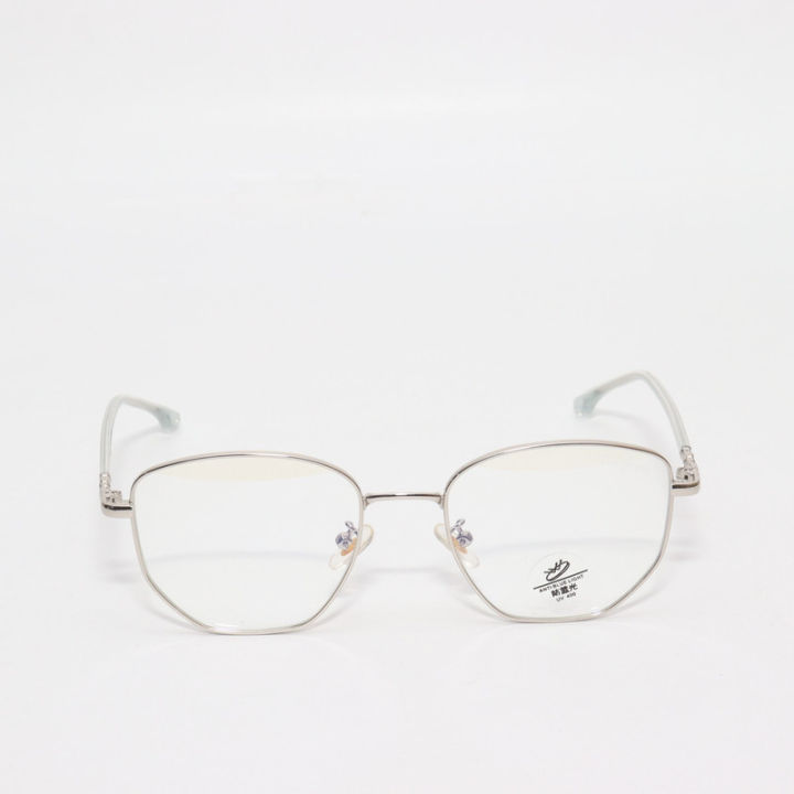 Metal Semi Hexagonal Silver Blue Cut Prescription Lenses | Daraz.com.np