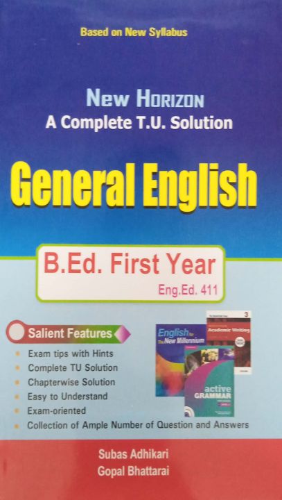 General English B.Ed First Year Solution (Eng.Ed.411) HPDC : 9999 ...