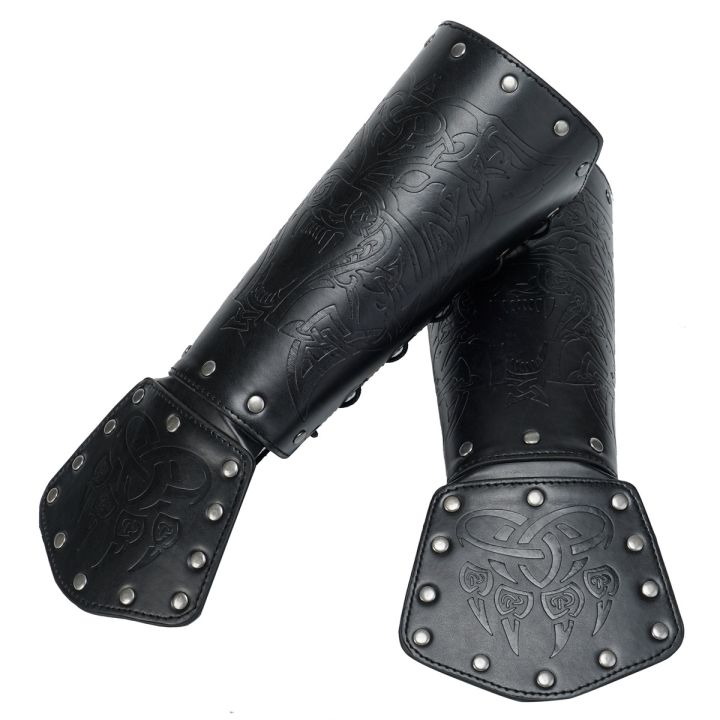 Arm Armor Wolfhead Embossed Faux Leather Arm Armor,Medieval Arm ...