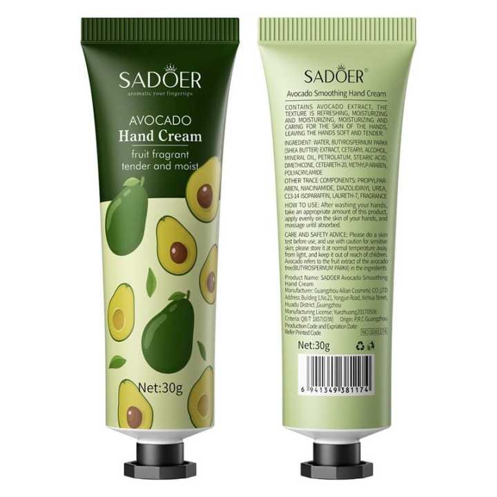 Sadoer Avocado Hand Cream For Dry Hand 30g | Daraz.com.np