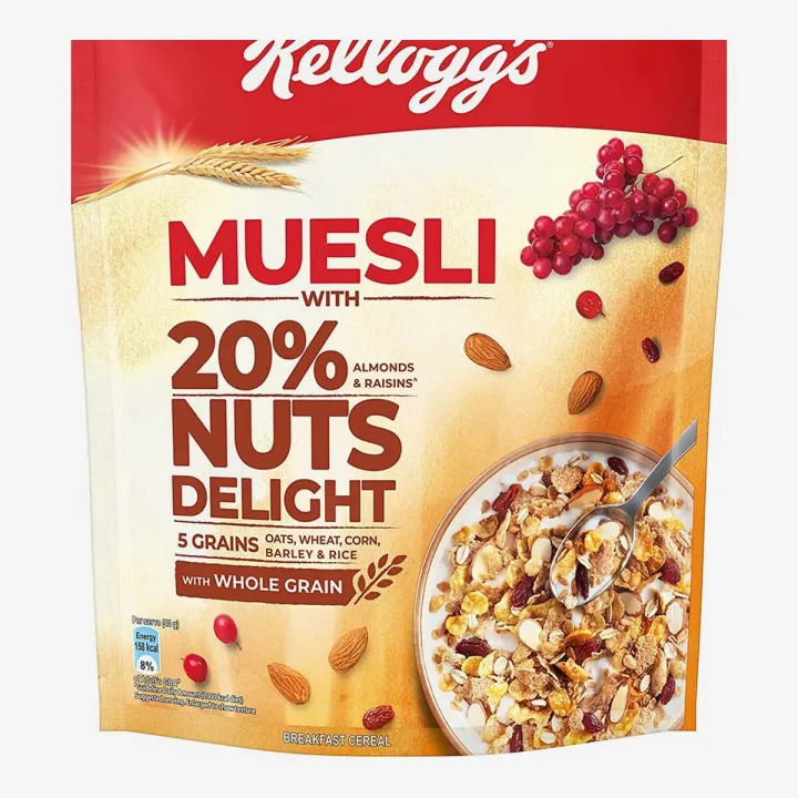 Kellogg’s Muesli 20% Nuts Delight,500 gm | Daraz.com.np