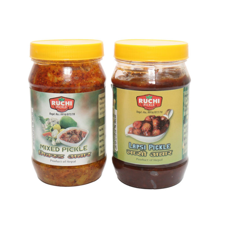 Pack Of 2 Ruchi Mixed & Lapsi Pickle 400Gm | Daraz.com.np