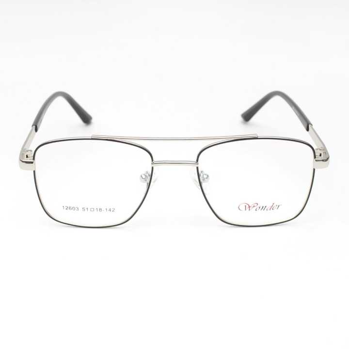 Silver/Black Square Shape Metal Frame Glass For Men | Daraz.com.np