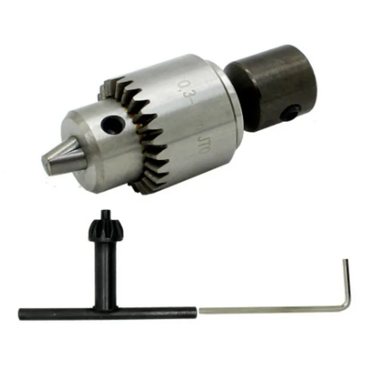 555 Dc Motor Chuck Small Drill Chuck With Lock Handle 0.4-4mm Bits Fit ...