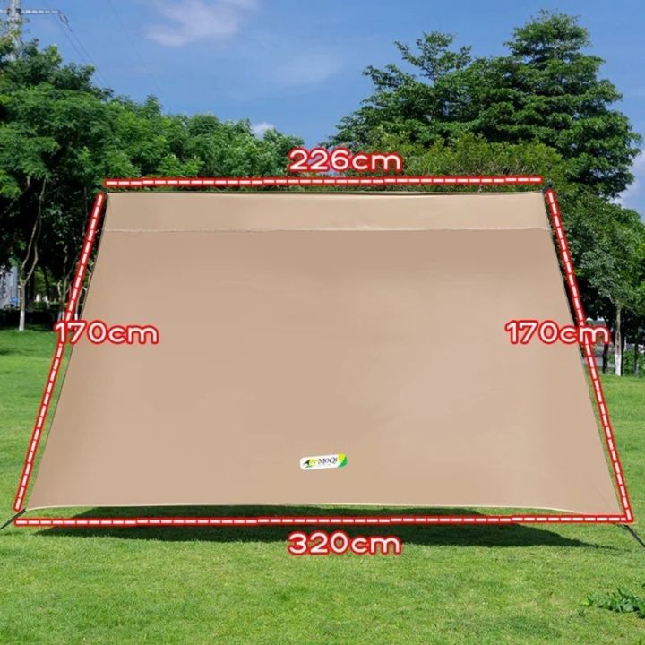 Protective Cover Waterproof Canopy Side Walls Silver Coated Side Panel ...