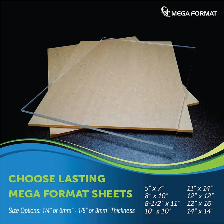 Clear Acrylic Sheet - Durable Thick Plexiglass Sheeting for Artwork ...