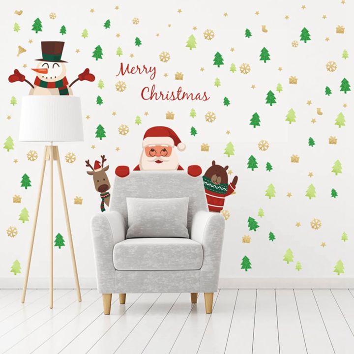 Self-adhesive Home Decor Glass Window Ornament Featival Supply PVC Wall ...