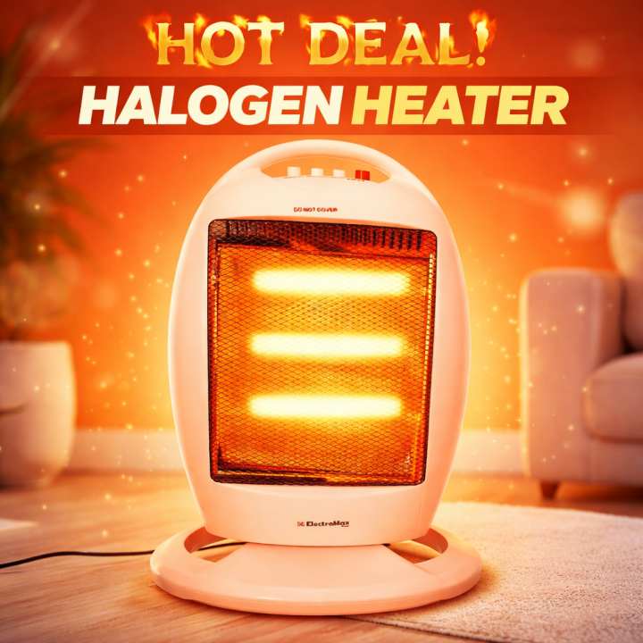 Electromax Halogen Heater 1200W Portable Heater | 3 Rod Instant Room ...