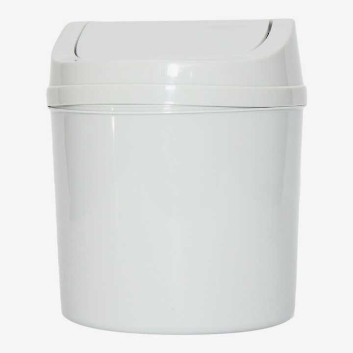 Small Portable Table Dustbin, Desk Dustbin with Attached Swing lid and ...