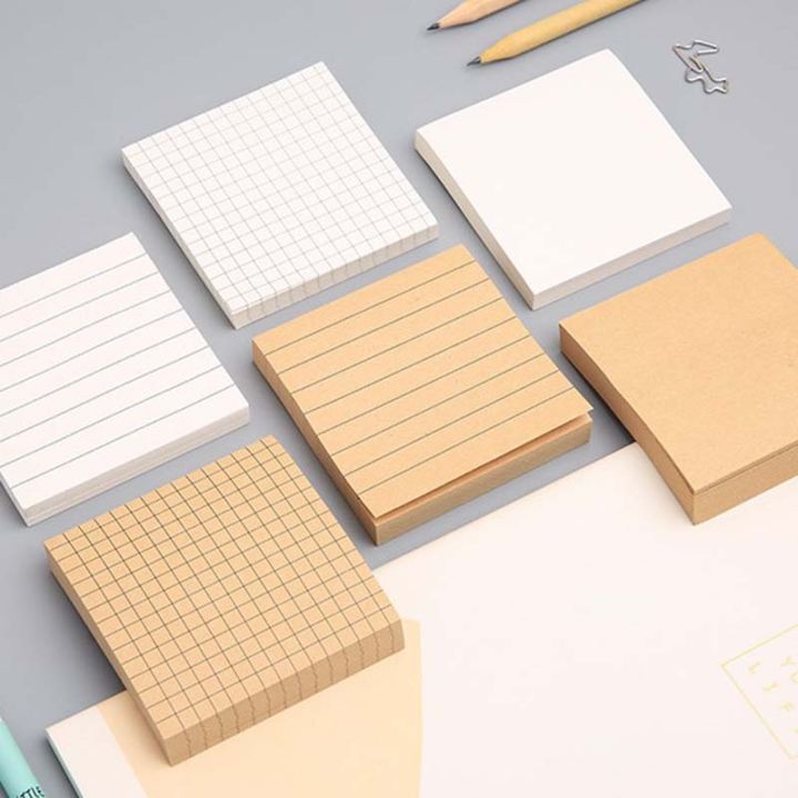 Blank Grid Memo Pads Sticker School Supplies Post Sticky Notes Office ...