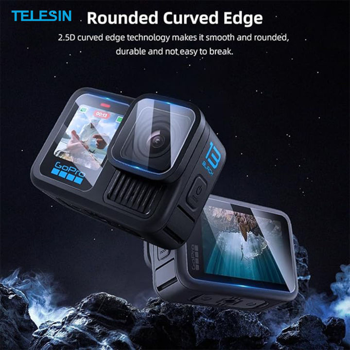 GoPro 13 Tempered Glass Telesin (Front Back Lens ) Pack of 3 | Daraz.com.np