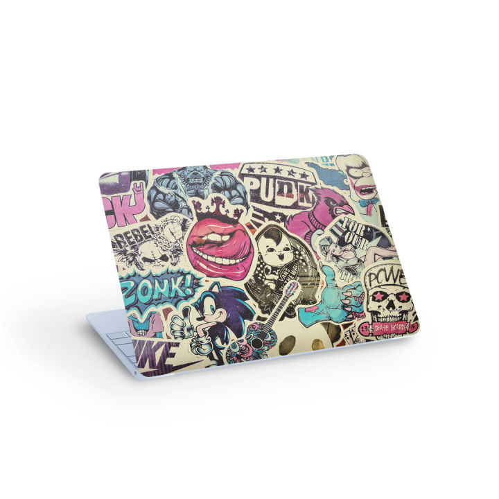 Laptop Back Sticker For Up to 15.6inch Laptop (Punk Rock Photo Bomb 1 ...