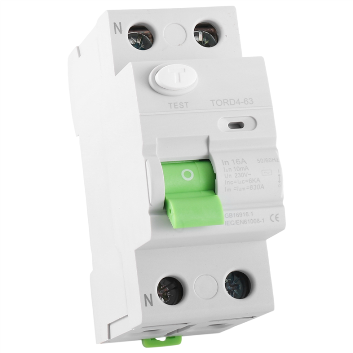 AC 2P 6KA RCCB RCD 230V Residual Current Circuit Breaker Differential ...