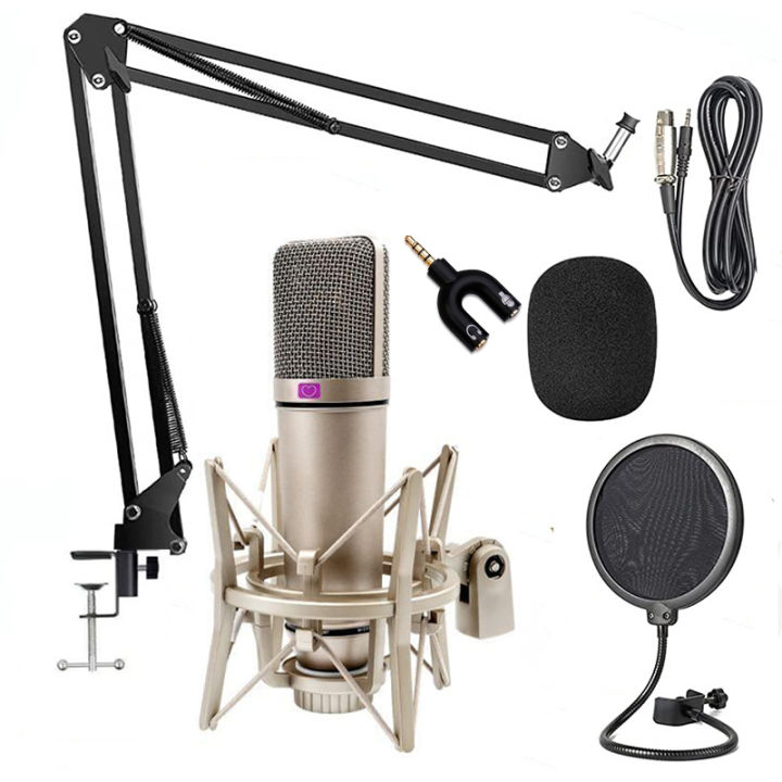 U87 Cardiod Professional Condenser Microphone with Stand Accessories ...
