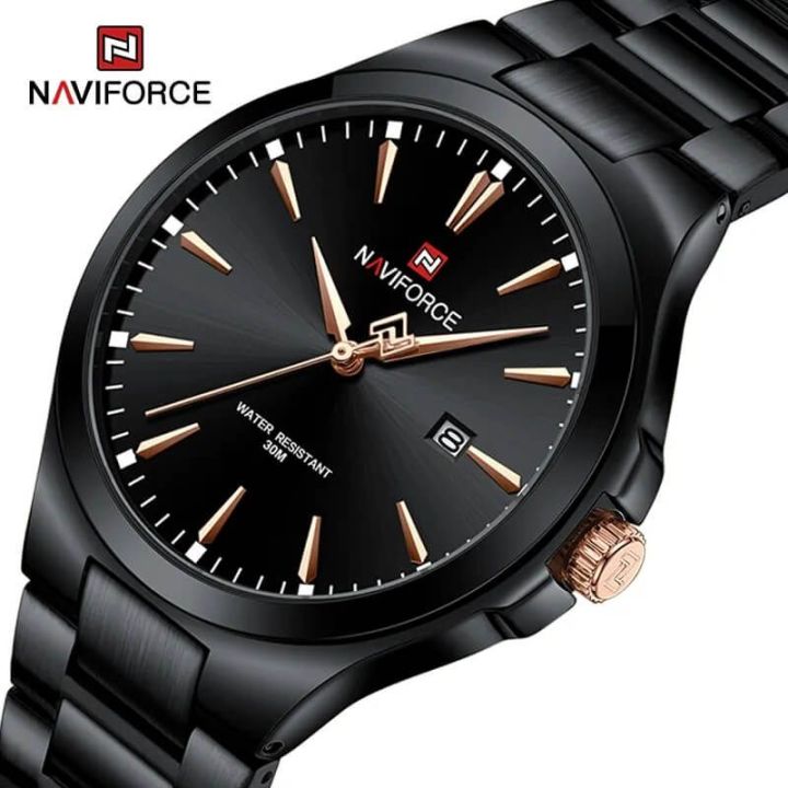 NaviForce NF9214 Elegant Simple Analog Date Display Watch For Men ...