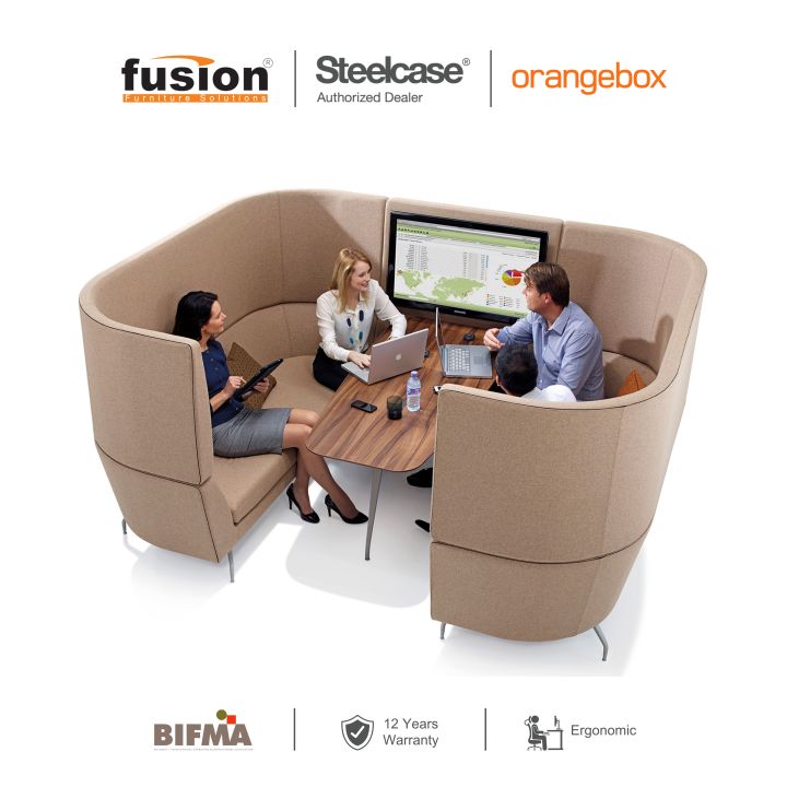 Cwtch Privacy Sofa by Orangebox | Privacy Working Booth | High Back ...