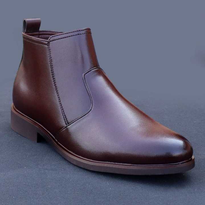 Ankle Boot Men Leather Chelsea Boot Coffee Color | Daraz.com.np