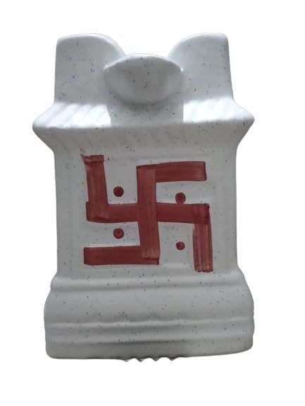 Ceramic Tulsi Pot for Home Decoration | Tulsi Moth| (White, Medium), 1 ...