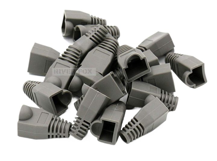 100 PCS Rj45 Boots Cat5E Cat6 Plugs Caps RJ-45 Connector Silicone ...