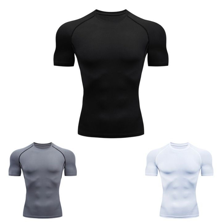 New Short Sleeve Quick Dry Gym T-Shirt Quick Dry Casual Running Speed ...