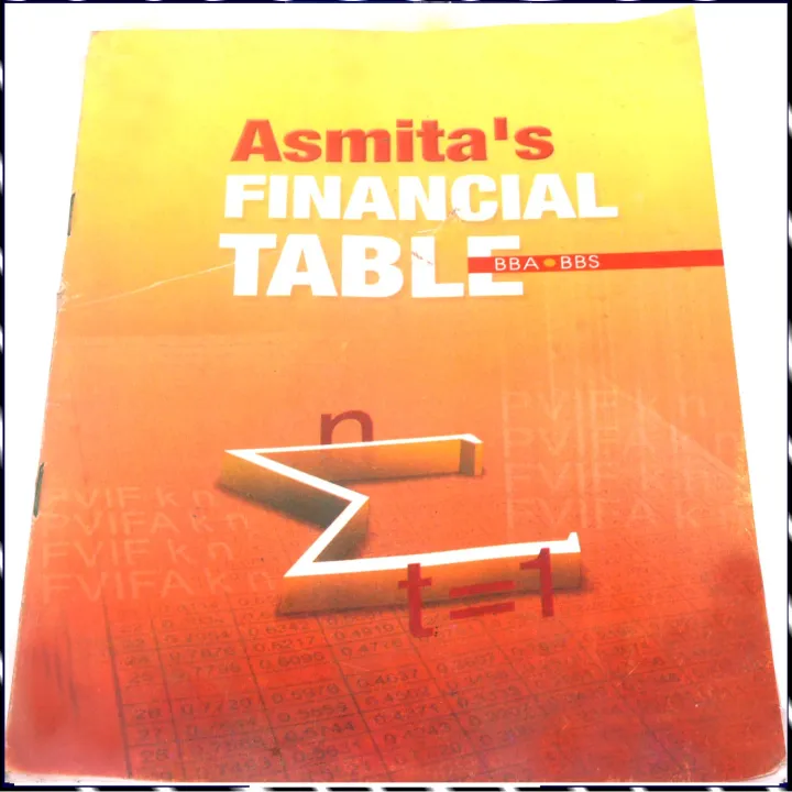 Asmita's Financial Table For BBA / BBS ( Set of 2 Pcs ) | Daraz.com.np