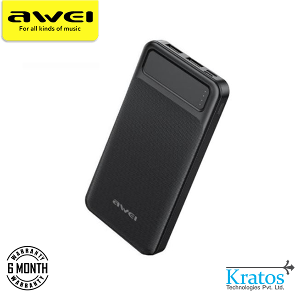 Awei P6K 20000mAh Fast Charging With Dual Type C And Micro USB Port ...