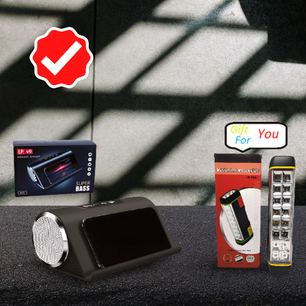LP V9 Wireless Speaker -( Multifunctional Emergency Light Free ...