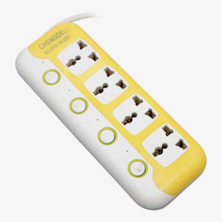 Yellow/White 4 Port Multi Plug 2500W | Daraz.com.np