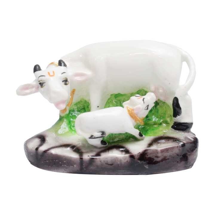 Cow Feeding Milk Ceramik Statue | Daraz.com.np