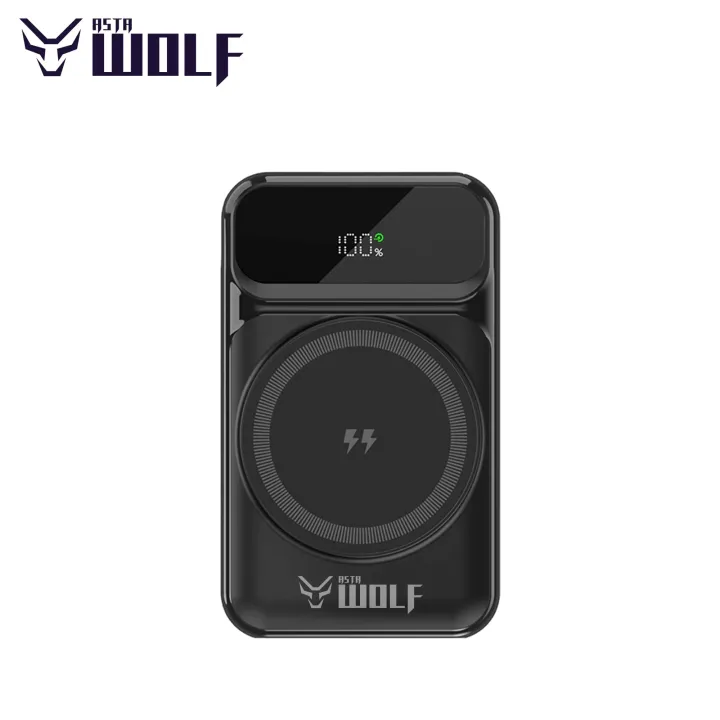Asta WOLF SPECTRA 20000mAh MagSafe Power Bank, 15W Magnetic Charging ...