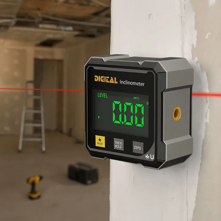 Inclinometer Four Sided Display Angle Gauge Digital Display Magnetic ...