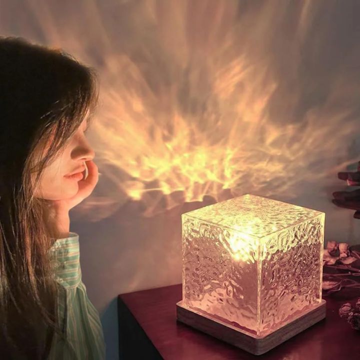Ocean Wave Water Lamp, 3D Water Wave Effect LED Light Projector USB ...