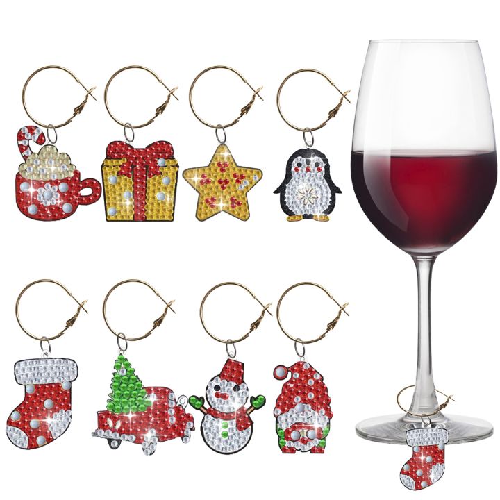 DIY Snowman Pendant Glass/Pieces 8 Batch DIY Diamond Painting Marker-C ...